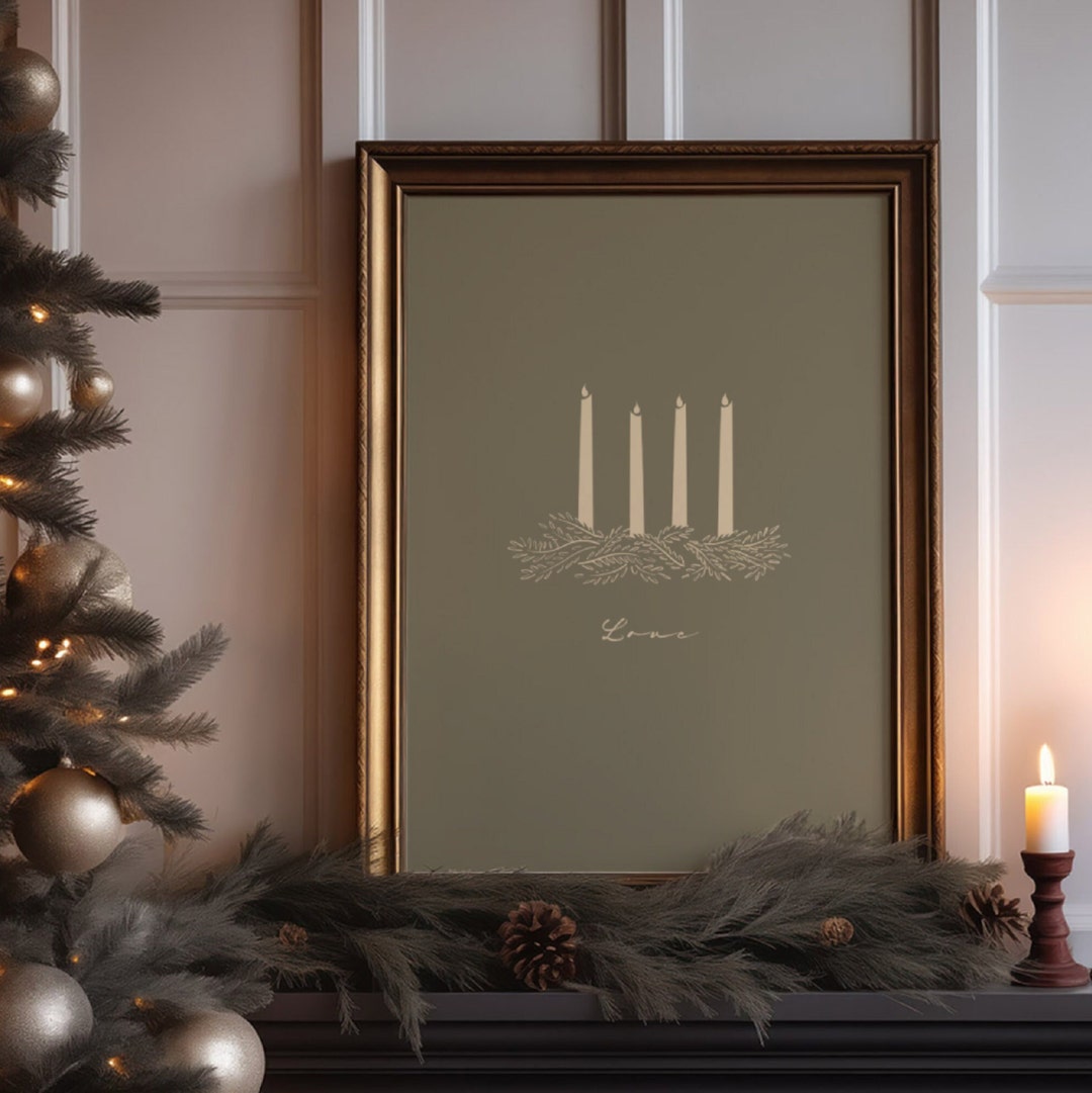 Advent Wreath Art Print Bundle Christian Wall Art Minimalist ...
