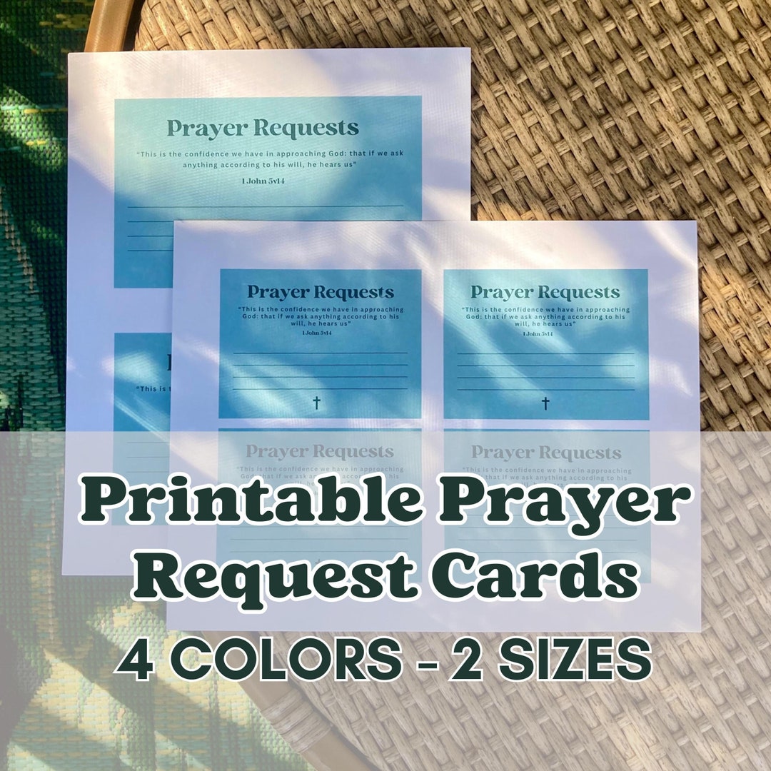 Prayer Request Cards Printable Daily Devotions Prayer Boards Small ...