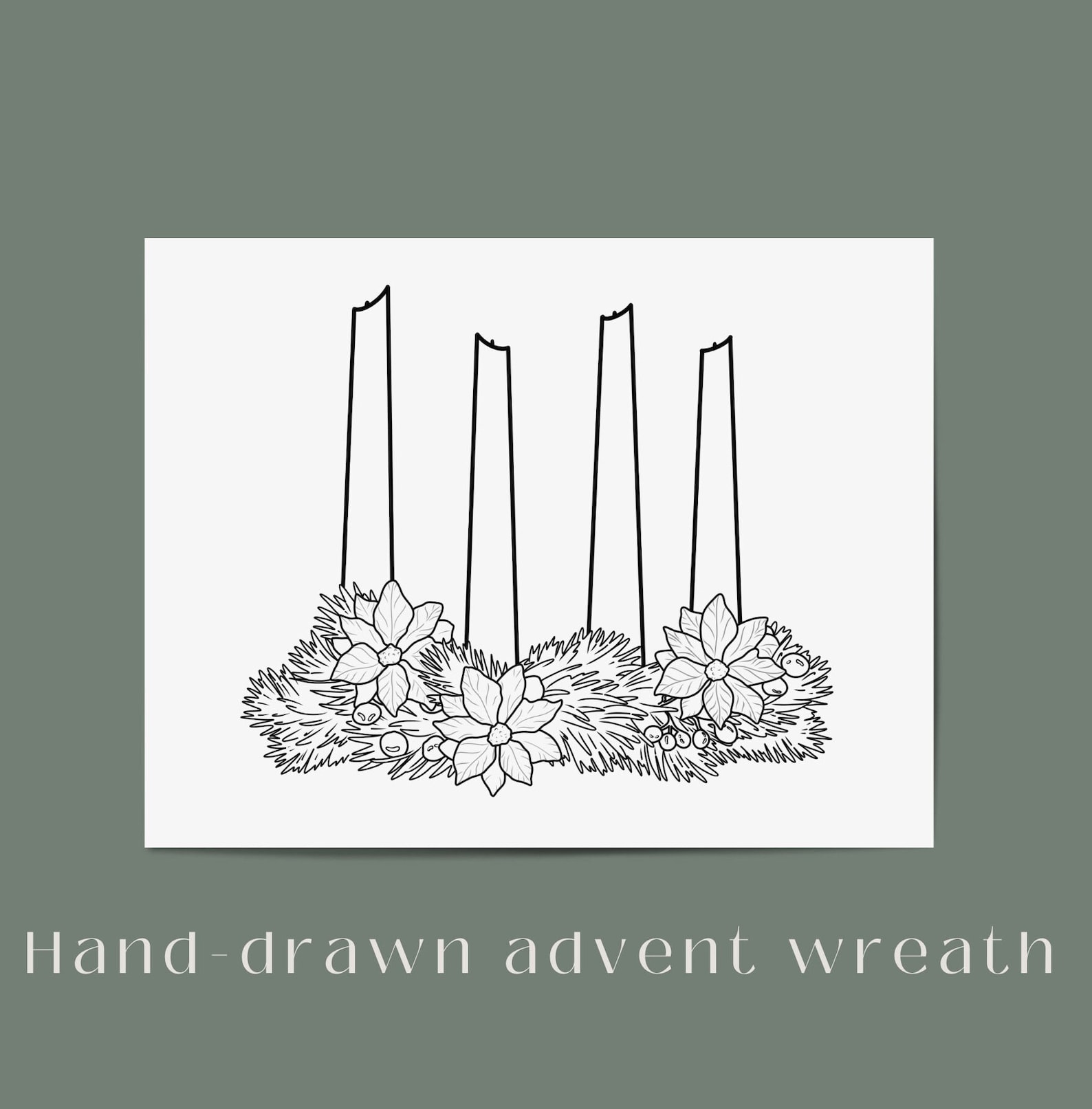 Advent Wreath Coloring Page Christmas Coloring Activity Kids Advent ...