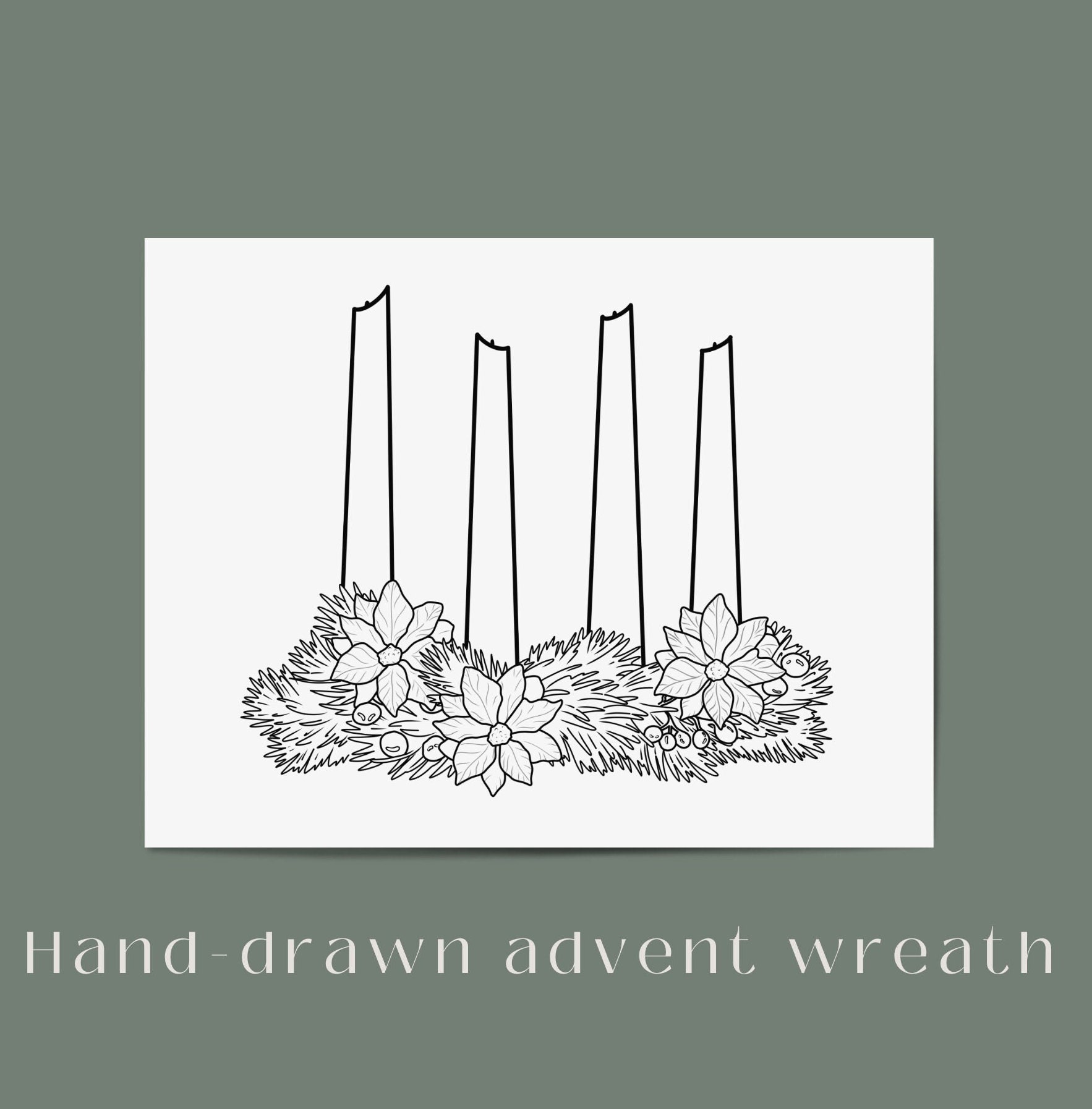 Advent Wreath Coloring Page Christmas Coloring Activity Kids Advent ...