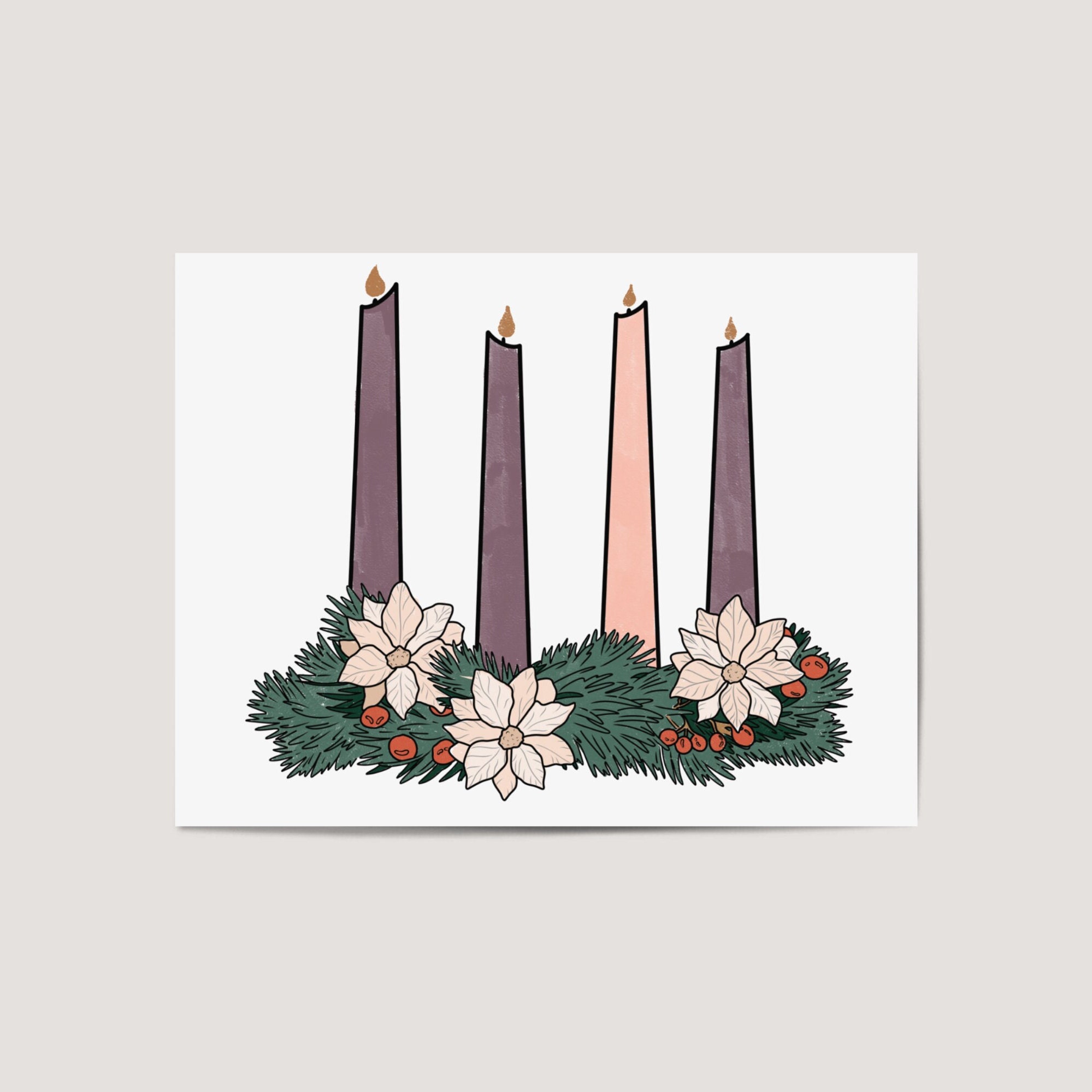 Advent Wreath Coloring Page Christmas Coloring Activity Kids Advent ...