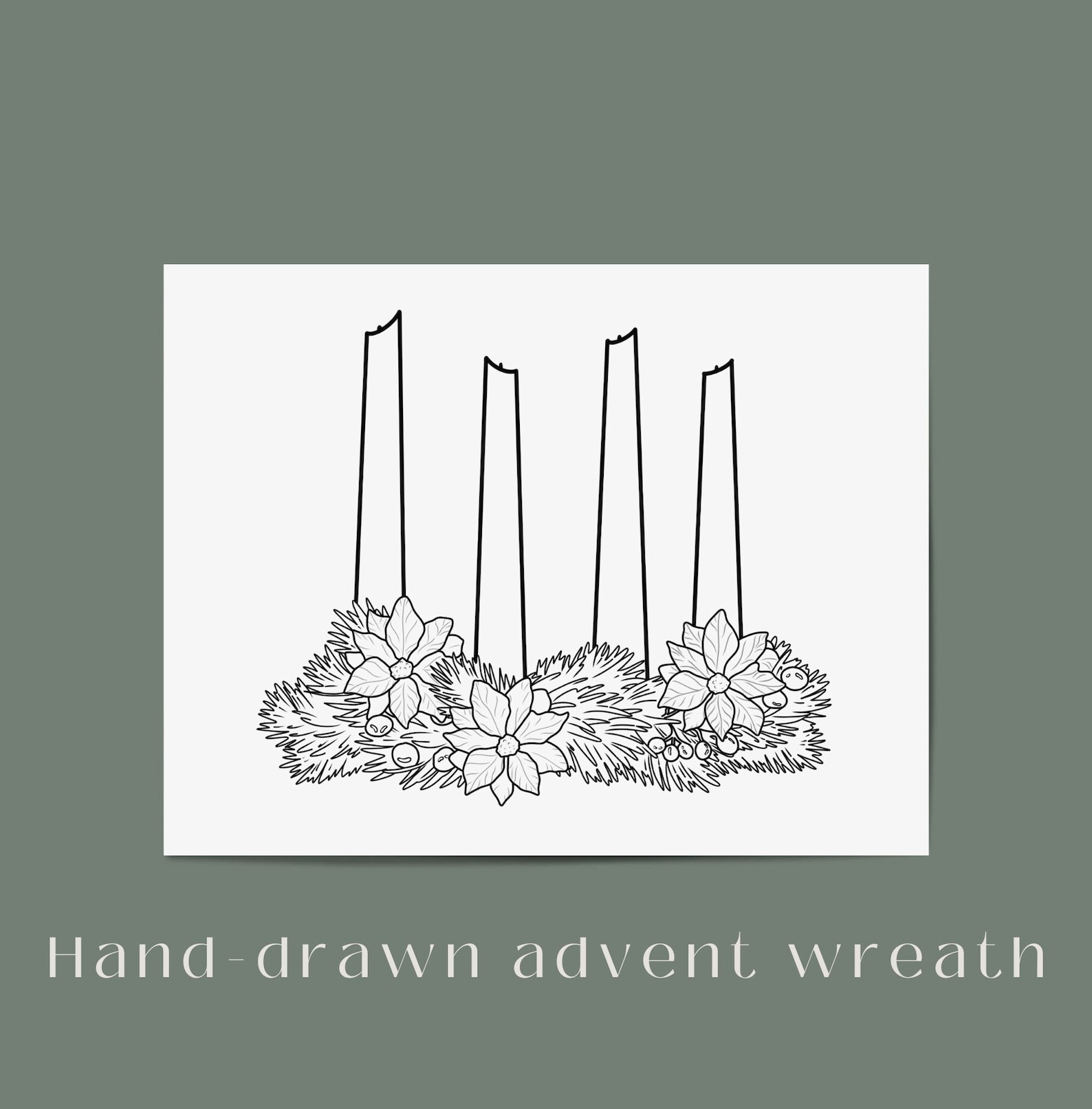 Advent Wreath Coloring Page Christmas Coloring Activity Kids Advent ...