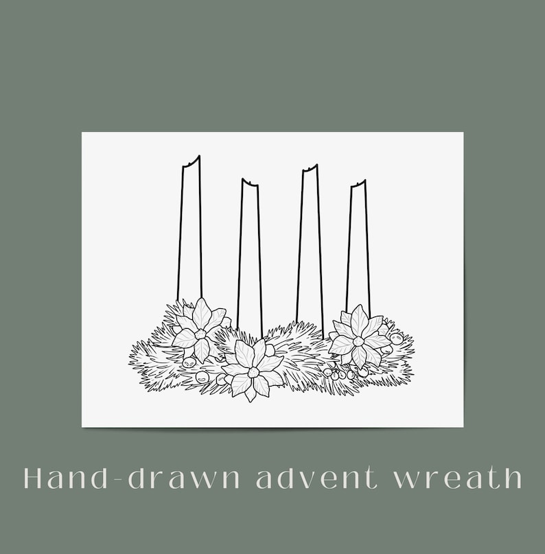 Advent Wreath Coloring Page Christmas Coloring Activity Kids Advent ...