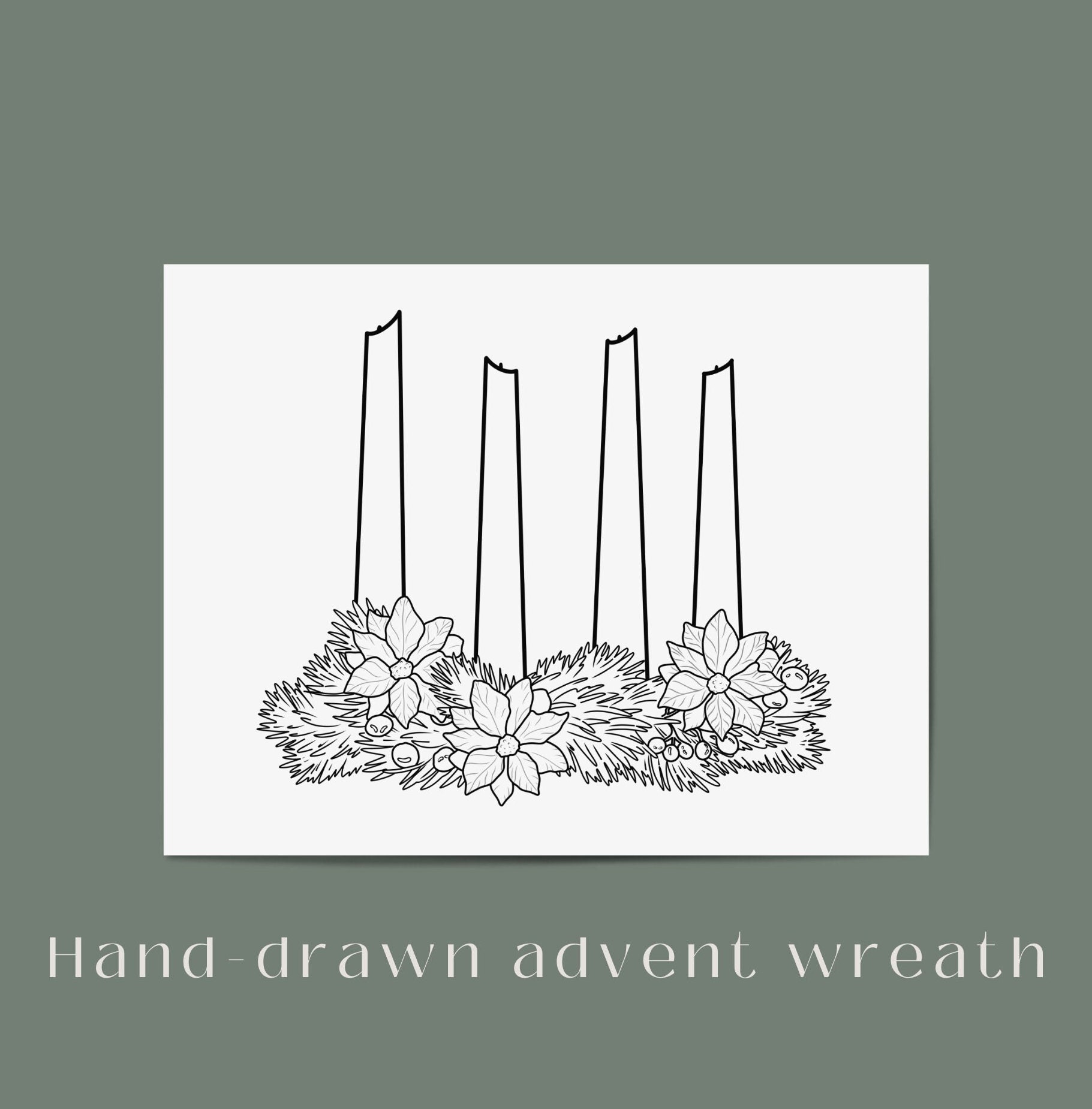 Advent Wreath Coloring Page Christmas Coloring Activity Kids Advent ...
