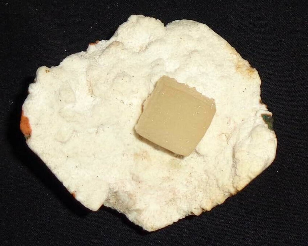Rare Mordenite With Rare Rhombus Calcite Cube on Milky White Mordenite ...