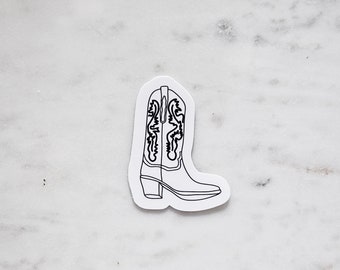 Cowboy Boots Stickers One Inch Round Seals - Etsy