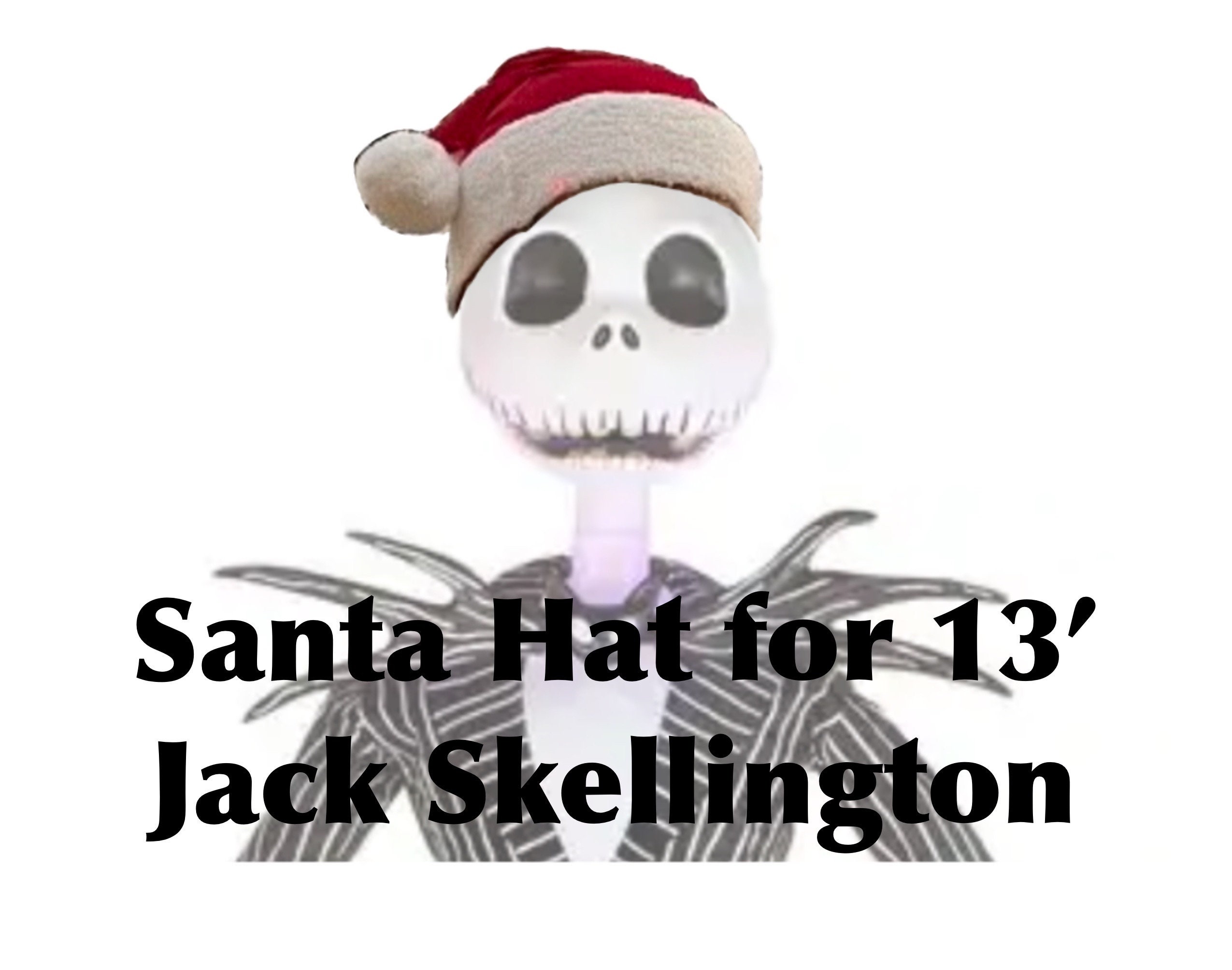 Jack Skellington Wearing A Santa Hat