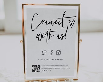 Connect With Us Sign - Etsy
