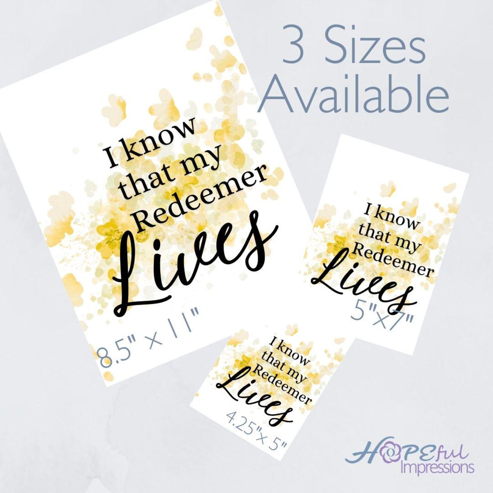 Printable – "i Know That My Redeemer Lives" | Christian Wall Art ...