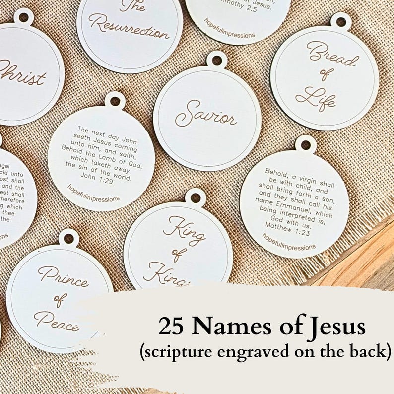 Names of Jesus Ornaments: Christ-centered Christmas Decor - Etsy
