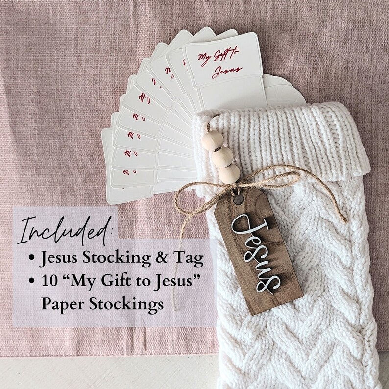 Jesus Stocking, My Gift to Jesus, Jesus Gifts, Jesus Christmas, Christ ...