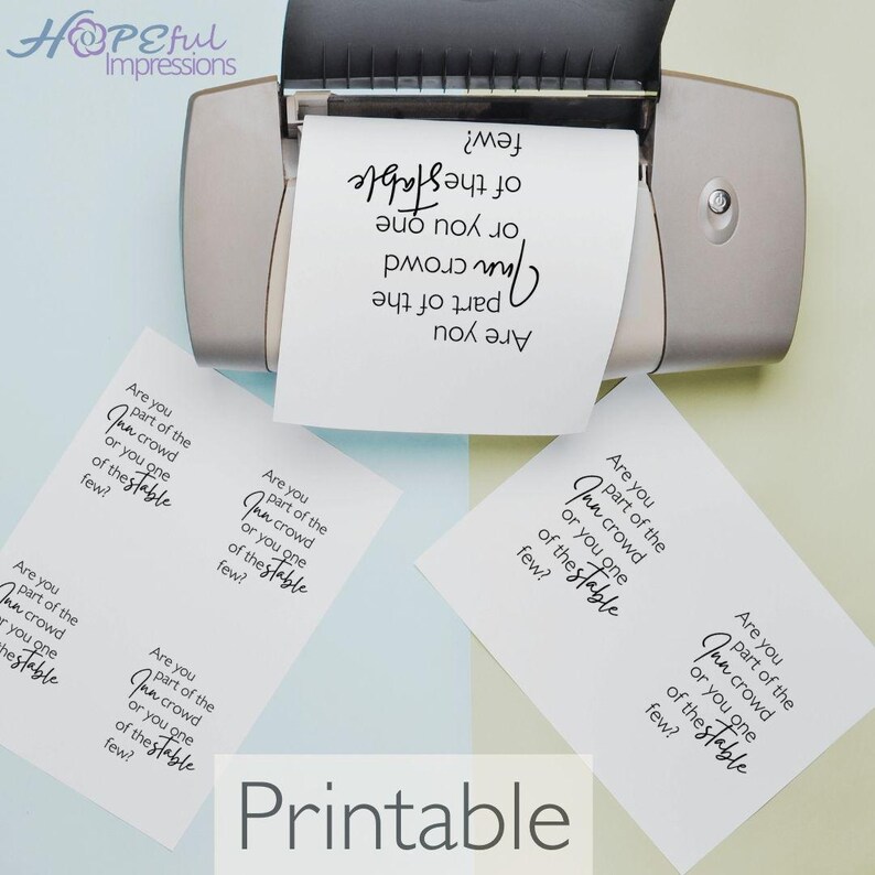 Nativity Christmas Printable: Inn Crowd or Stable Few (digital Download ...