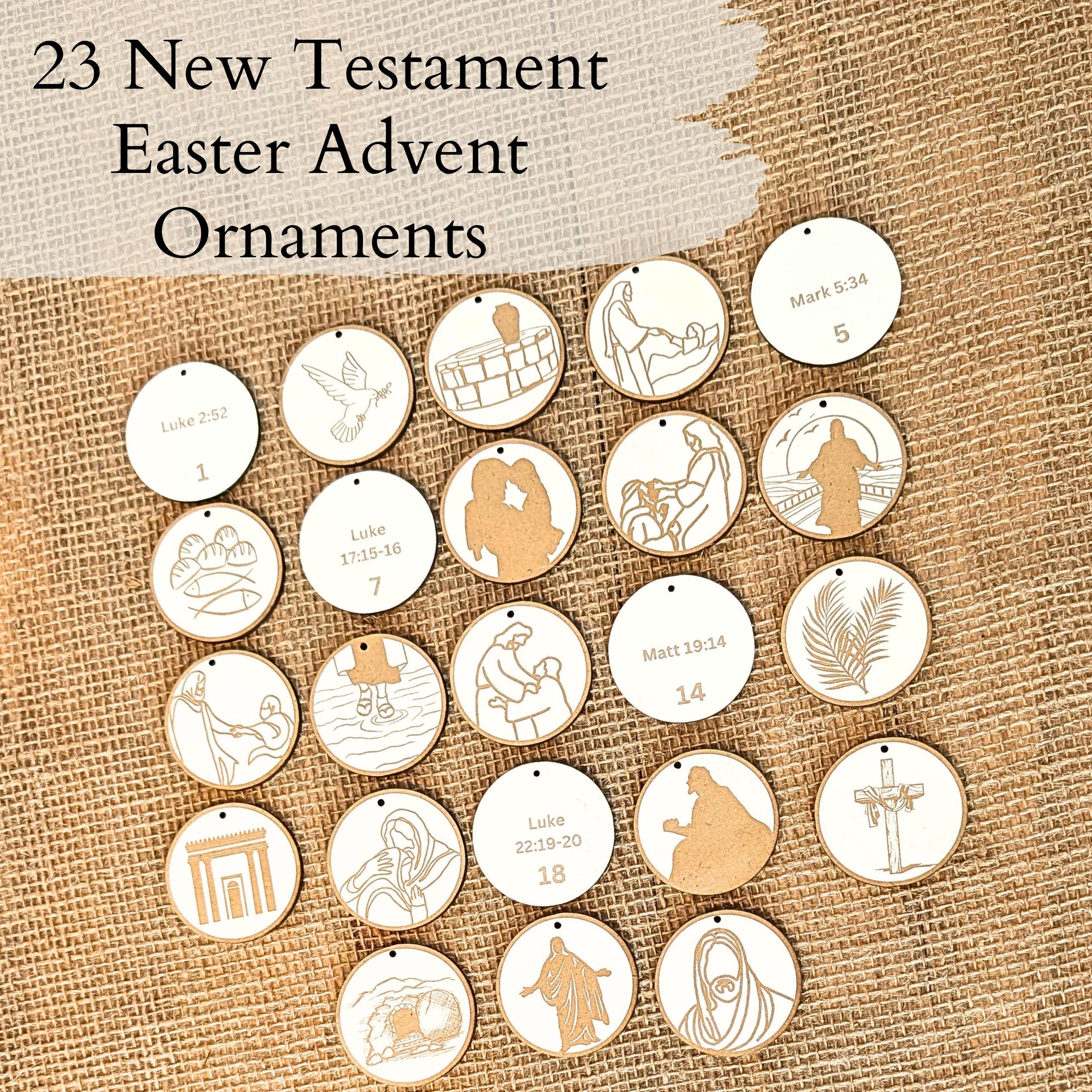 Easter Advent Calendar, Easter Decor, Easter Ornaments, Christ Centered ...