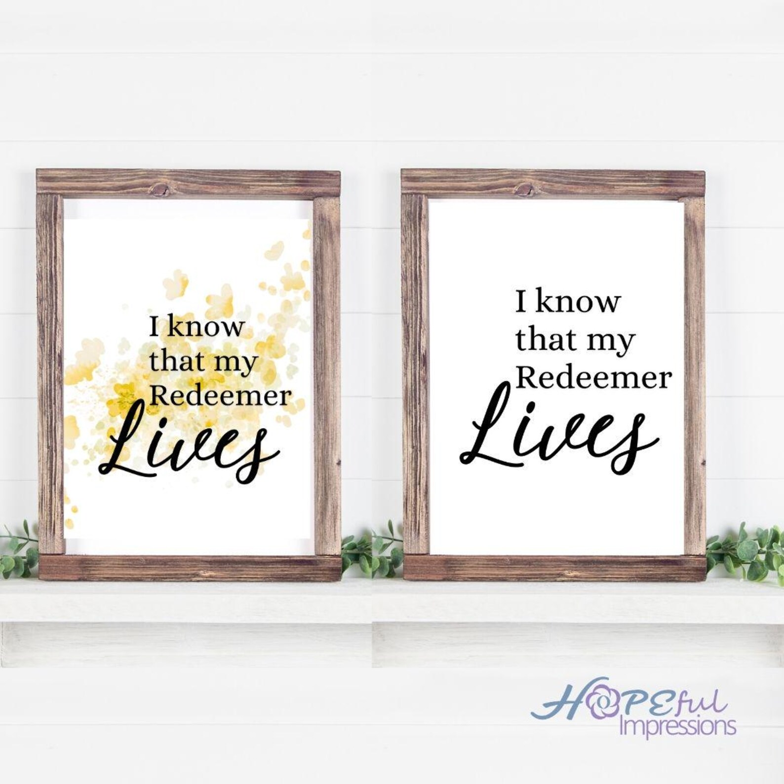 Printable – "i Know That My Redeemer Lives" | Christian Wall Art ...