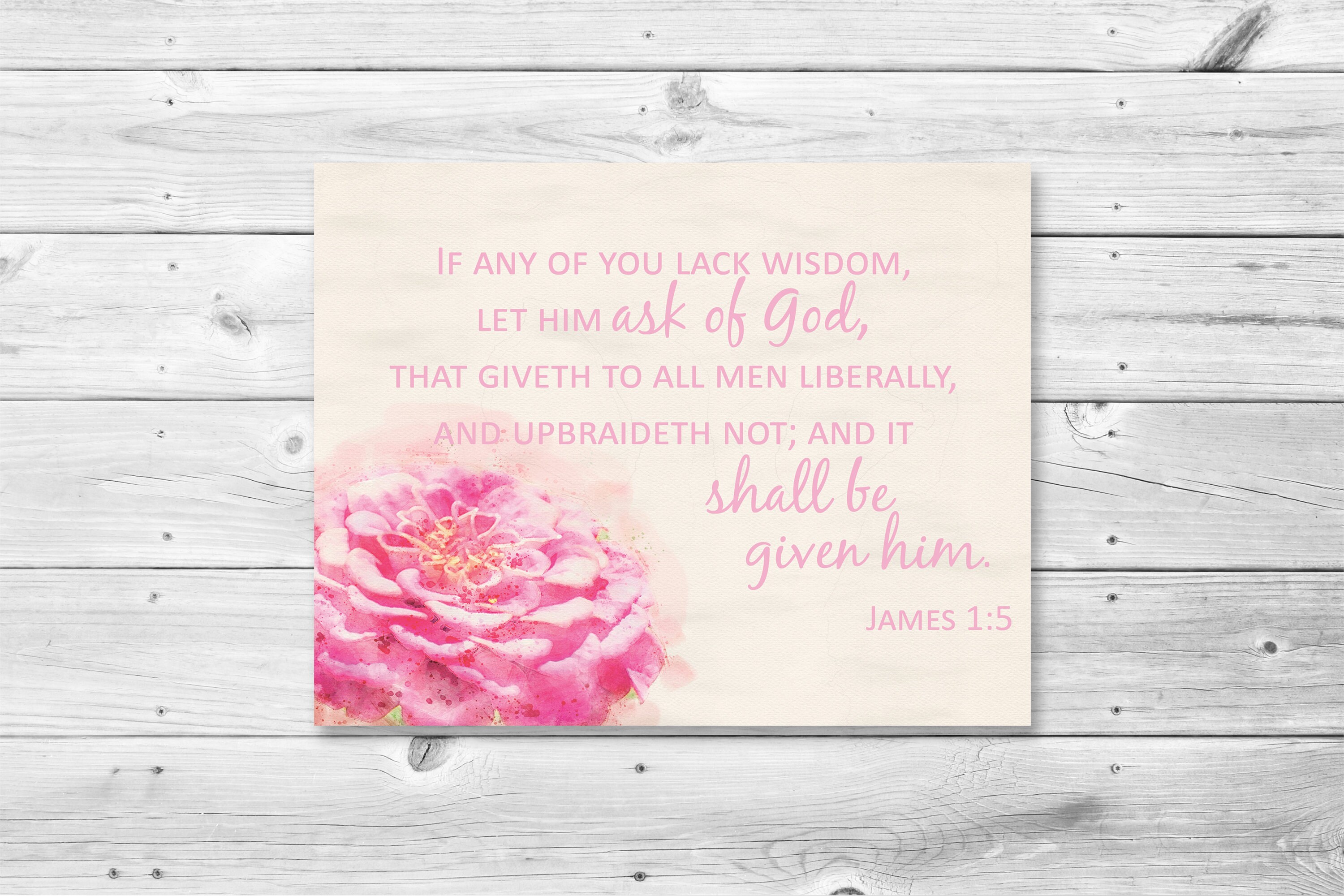 Printable Verse, James 1:5, If Any of You Lack Wisdom Let Him Ask of ...