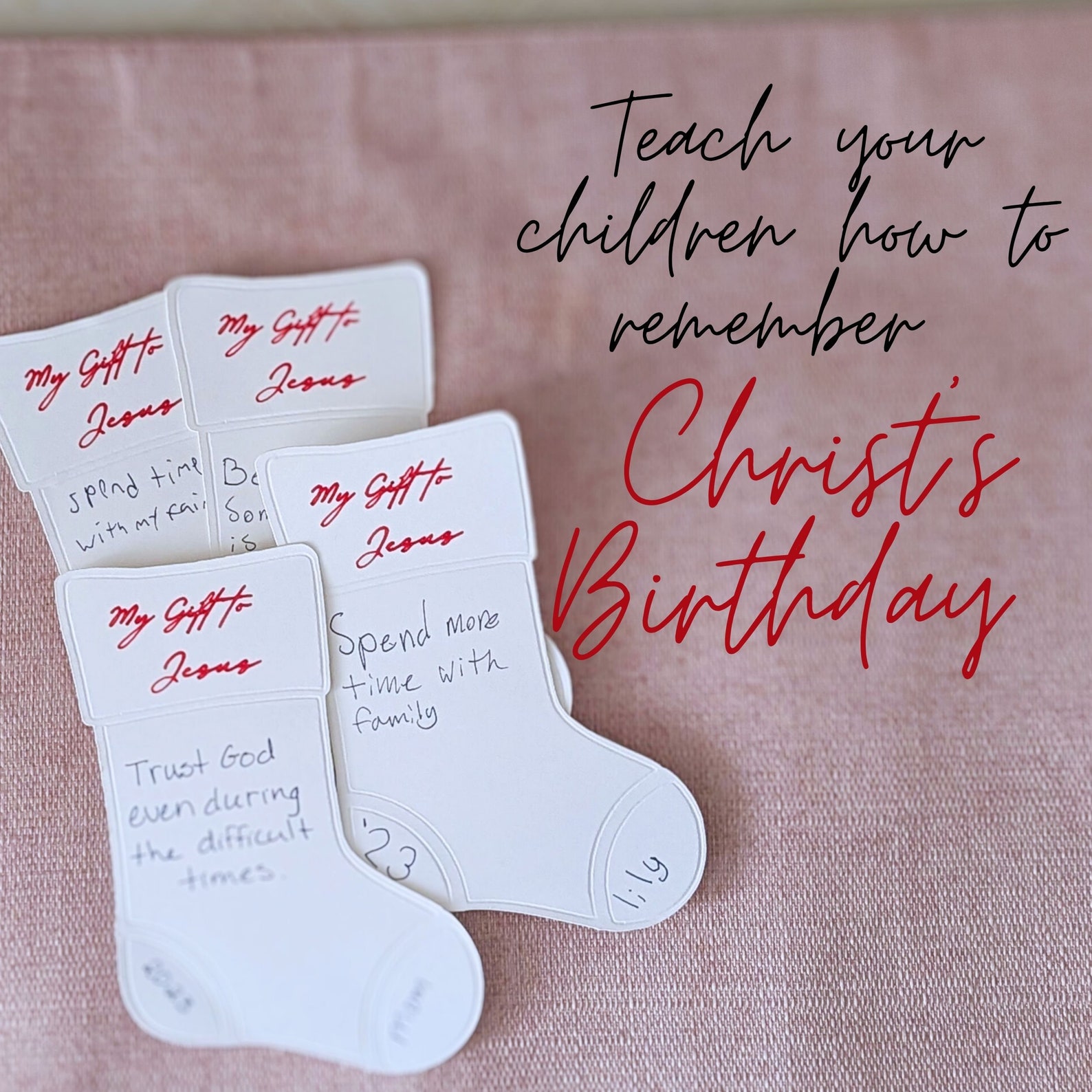 Jesus Stocking, My Gift to Jesus, Jesus Gifts, Jesus Christmas, Christ ...