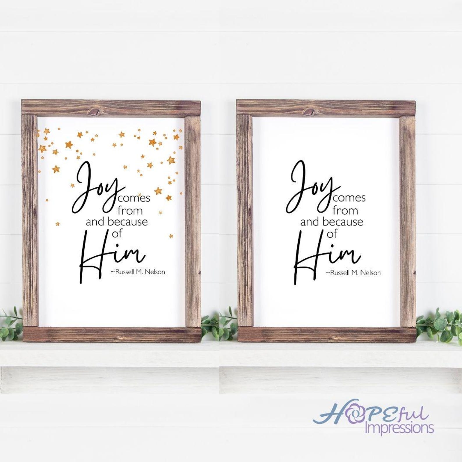 Joy Comes From and Because of Him. Pres. Nelson Christmas Quote ...