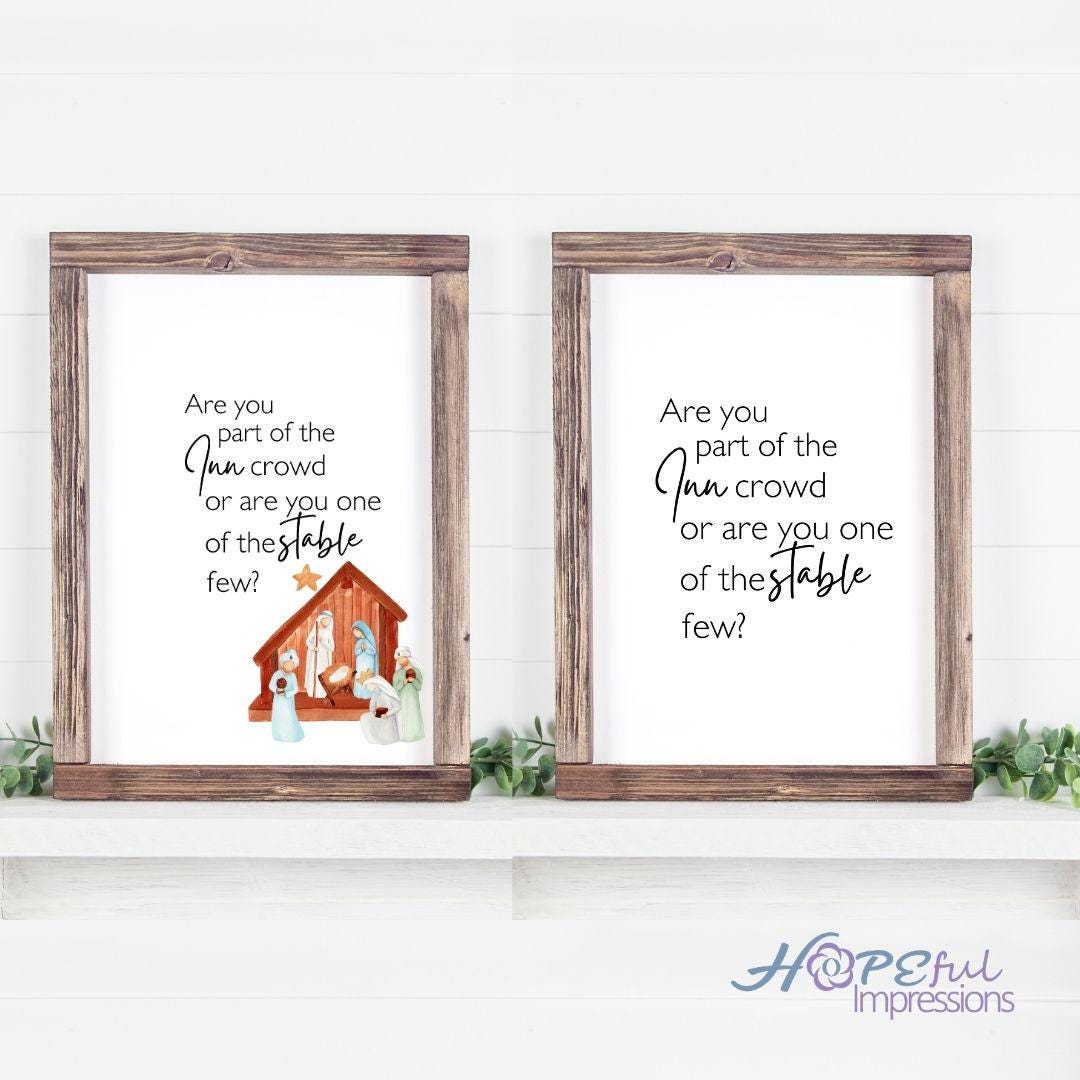 Nativity Christmas Printable: Inn Crowd or Stable Few (digital Download ...