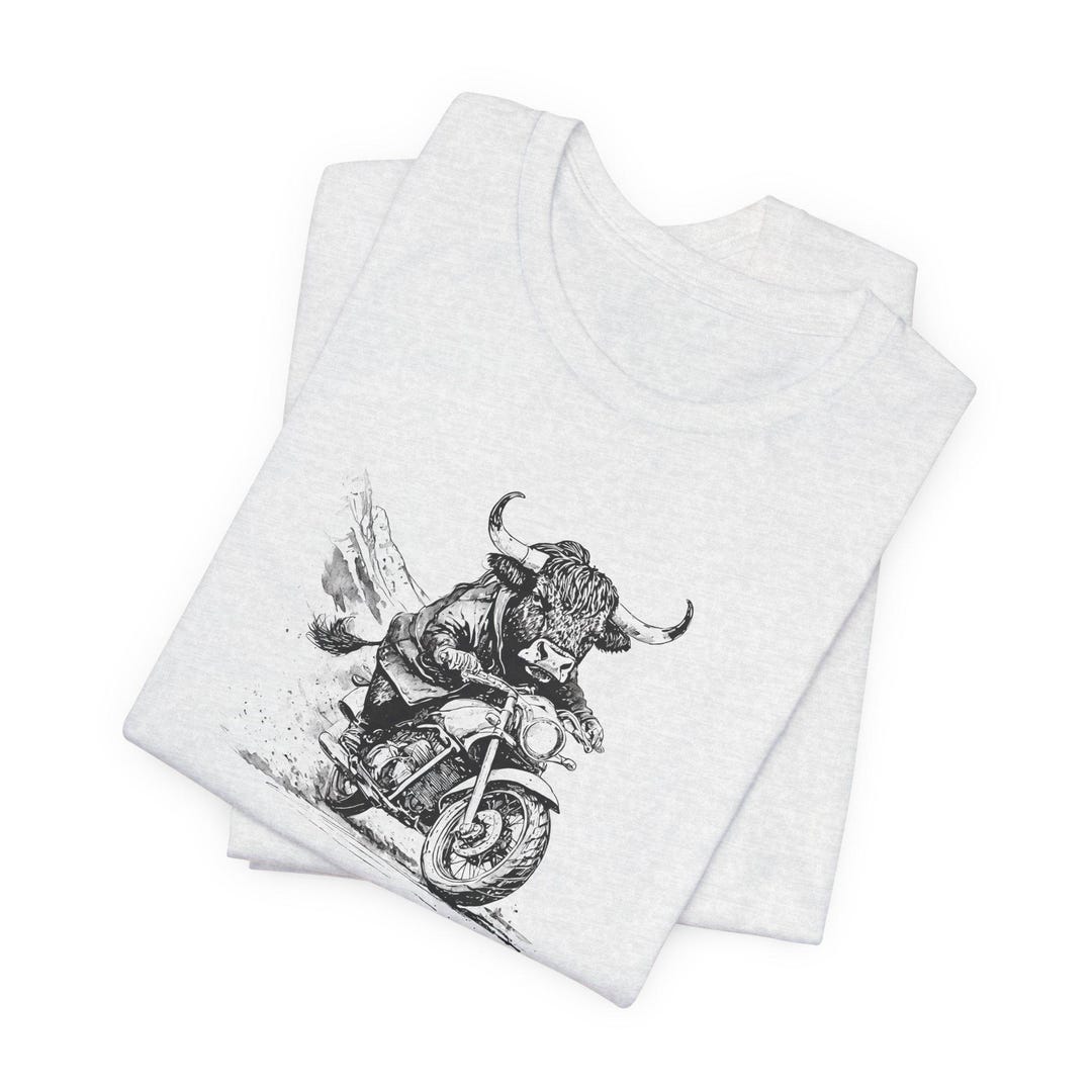 Bull Rider T-shirt, Rodeo Tee, Western Cowboy Shirt, Motorcycle Bull ...