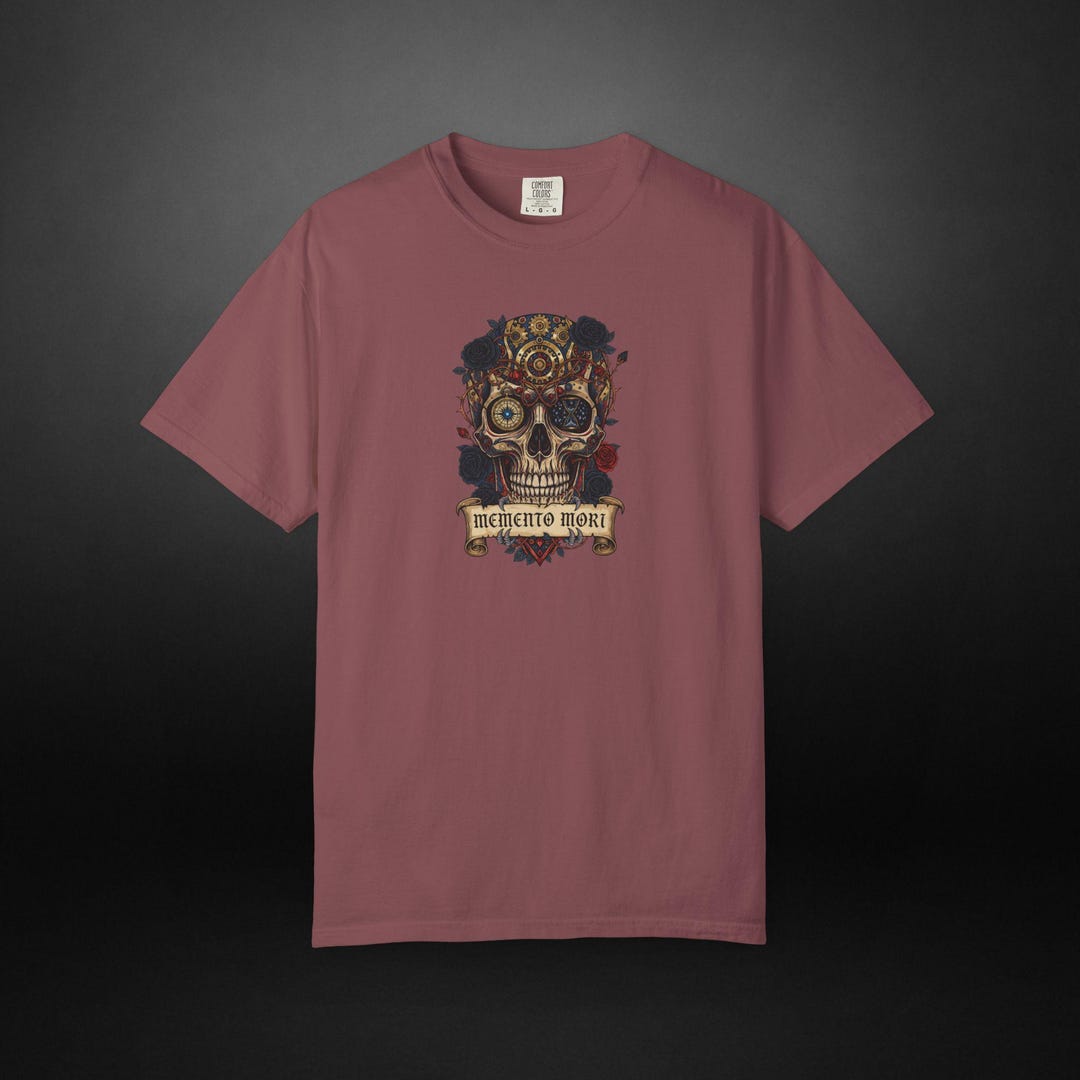 Memento Mori Skull Shirt | Gothic Rose Skull Tee, Dark Aesthetic T ...
