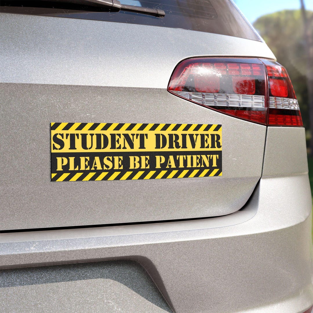 Student Driver Car Magnet - Please Be Patient Sign, Driving Aid for New ...
