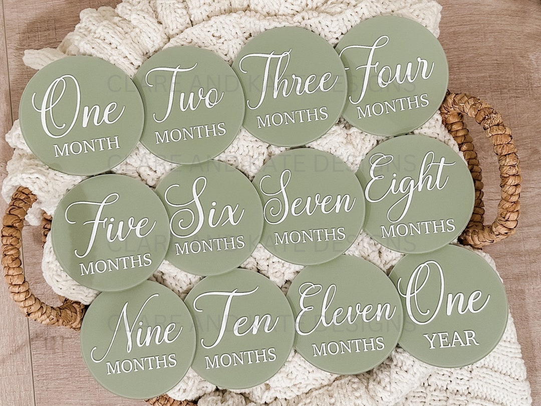 Acrylic Baby Milestones Disc,baby Monthly Milestone Cards,baby Monthly ...