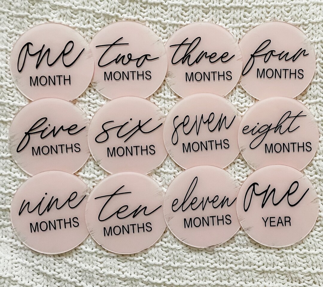 Acrylic Baby Milestones Disc,baby Monthly Milestone Cards,baby Monthly ...