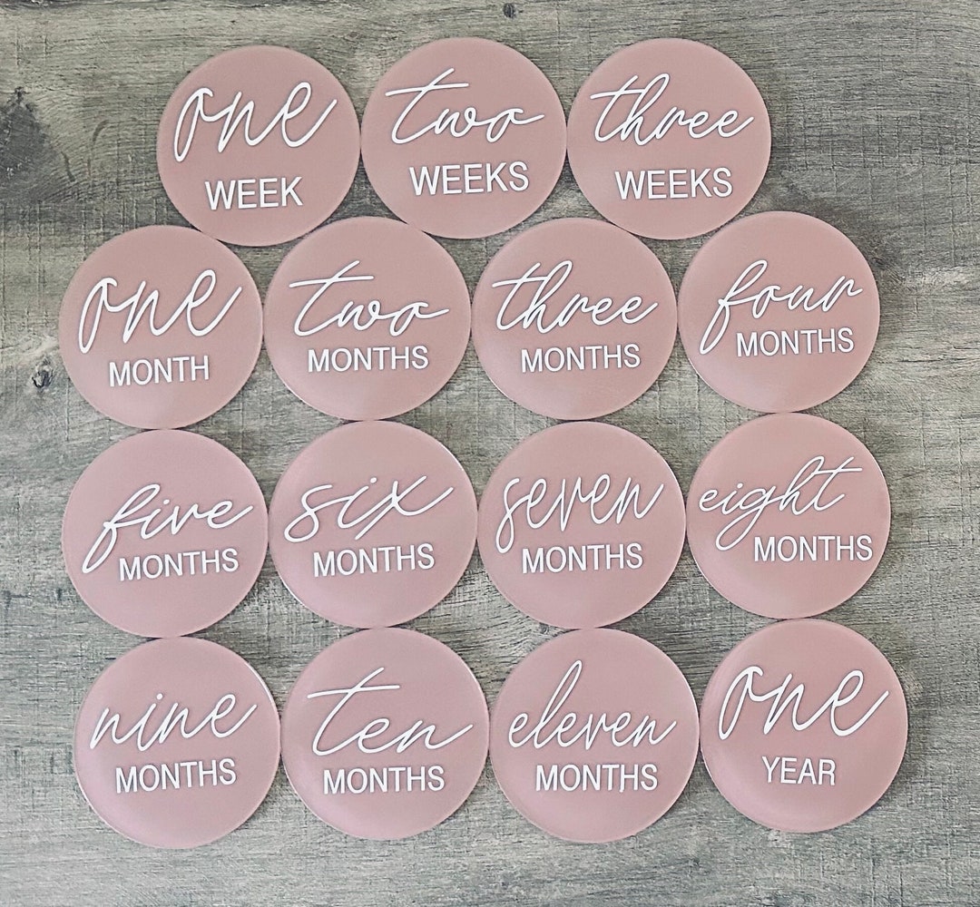 Acrylic Baby Month Cards Monthly Milestone Disc Baby Monthly - Etsy