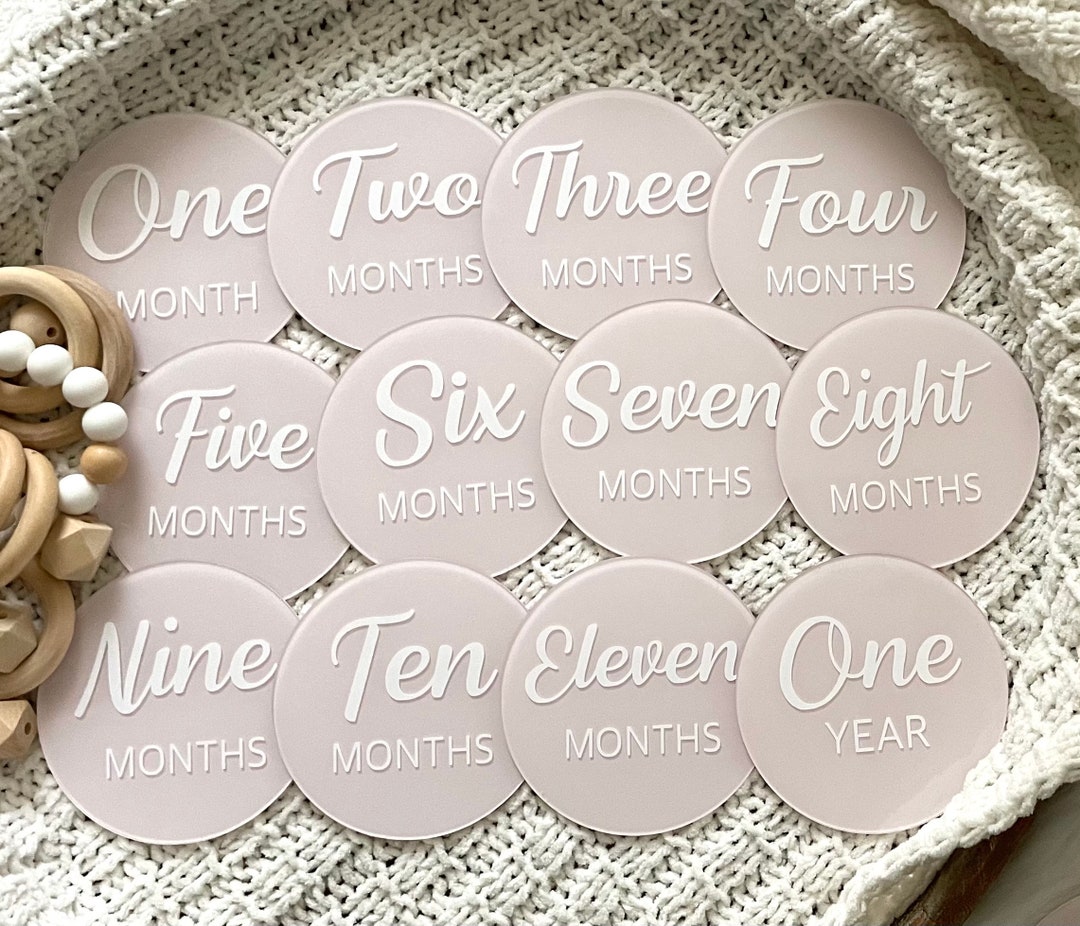 Acrylic Baby Milestones Discbaby Monthly Milestone Cardsbaby - Etsy