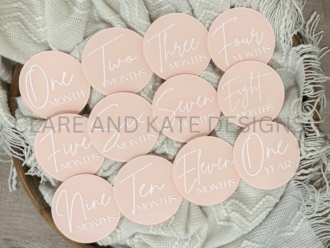 Acrylic Baby Milestones Disc,baby Monthly Milestone Cards,baby Monthly ...