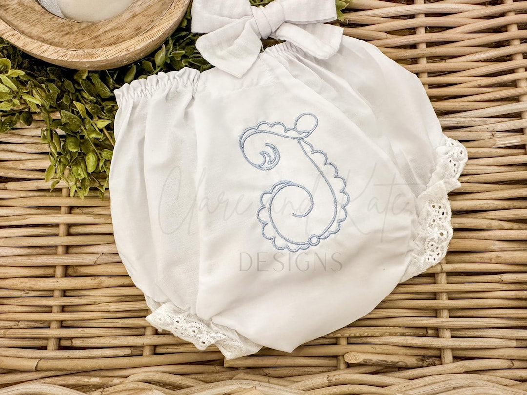 Monogramed Baby Bloomers, Baby Girl Diaper Cover, Personalized Diaper ...