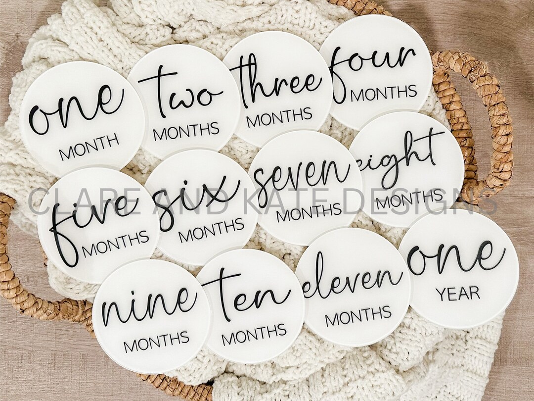 Acrylic Baby Milestones Disc,baby Monthly Milestone Cards,baby Monthly ...