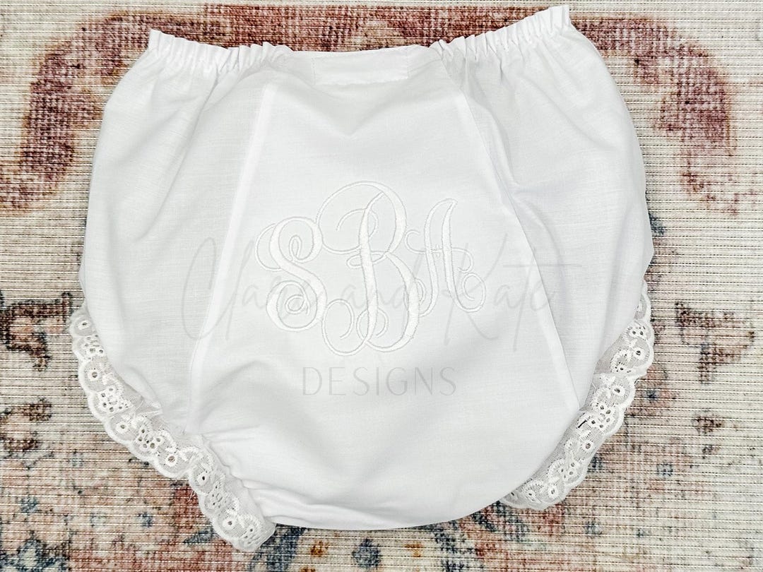 Monogramed Baby Bloomers, Baby Girl Diaper Cover, Personalized Diaper ...