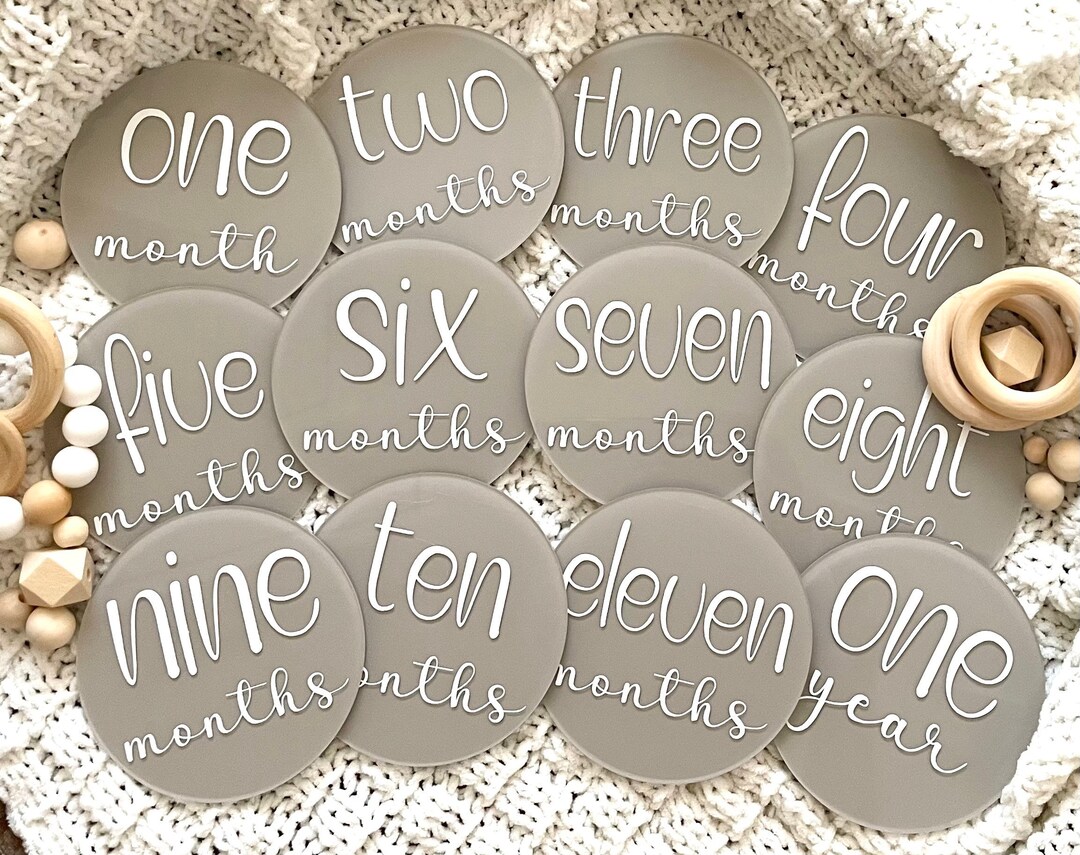 Acrylic Baby Milestones Disc,baby Monthly Milestone Cards,baby Monthly ...