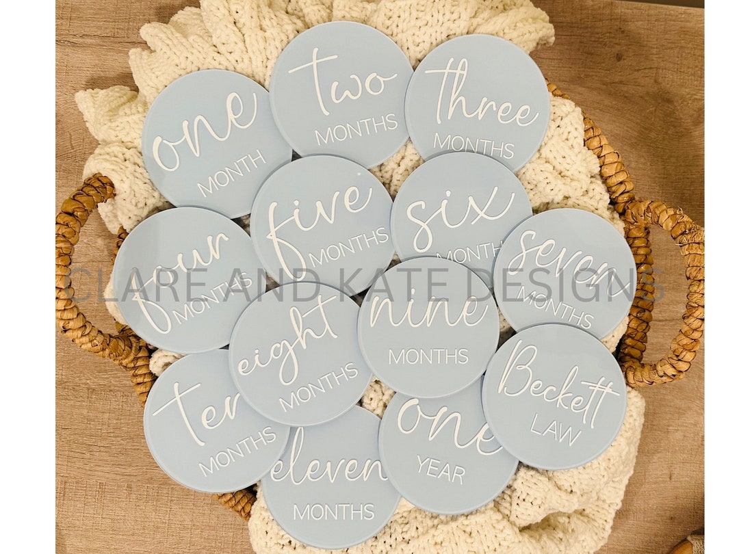 Acrylic Baby Milestones Disc,baby Monthly Milestone Cards,baby Monthly ...