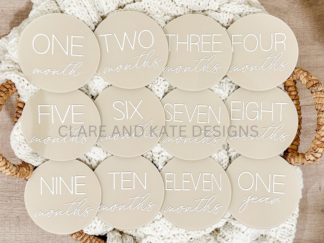 Acrylic Baby Milestones Disc,baby Monthly Milestone Cards,baby Monthly ...