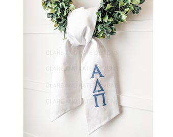 Greek Sorority Wreath Sash, Wreath Bow - Etsy