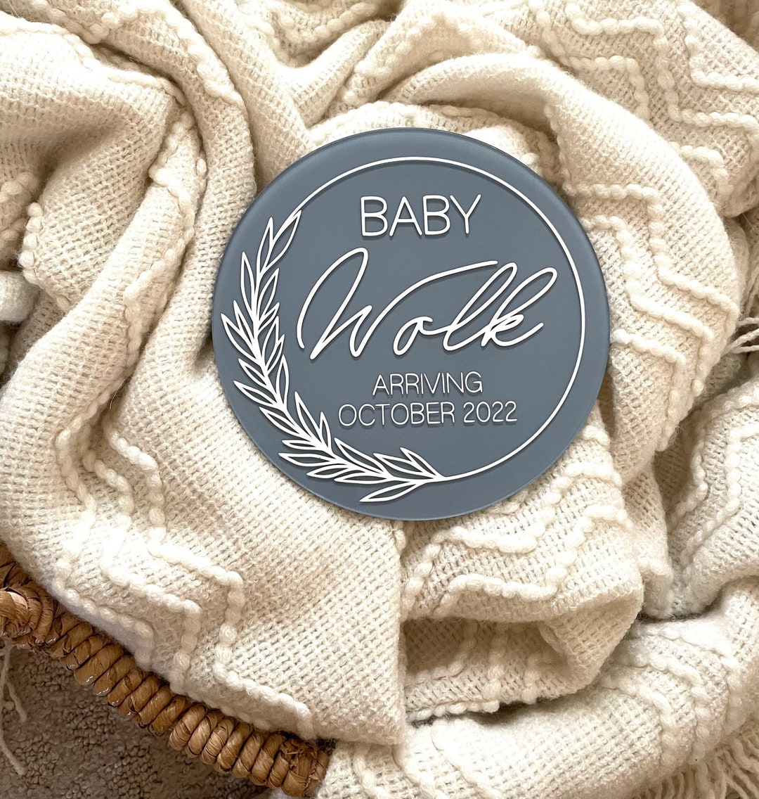 Acrylic Pregnancy Announcement, Pregnancy Announcement, Baby Arriving ...