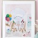 Dog Birthday Party Art Print, Watercolor Dog Cafe Print, Whimsical ...