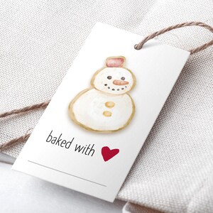Printable Christmas Cookie Gift Tags, Baked With Love Printable ...