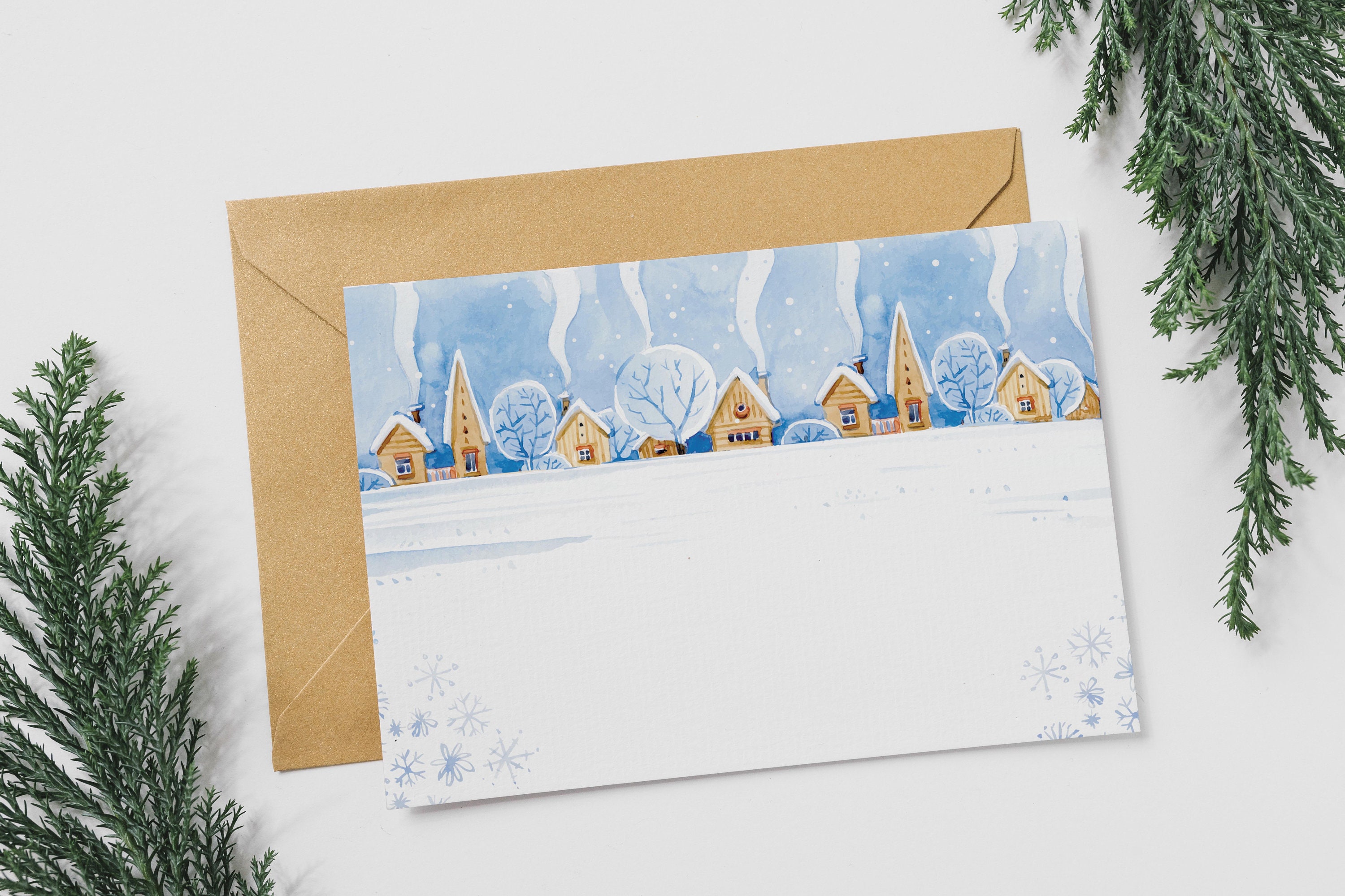 Printable blank holiday cards blank Christmas cards | Etsy