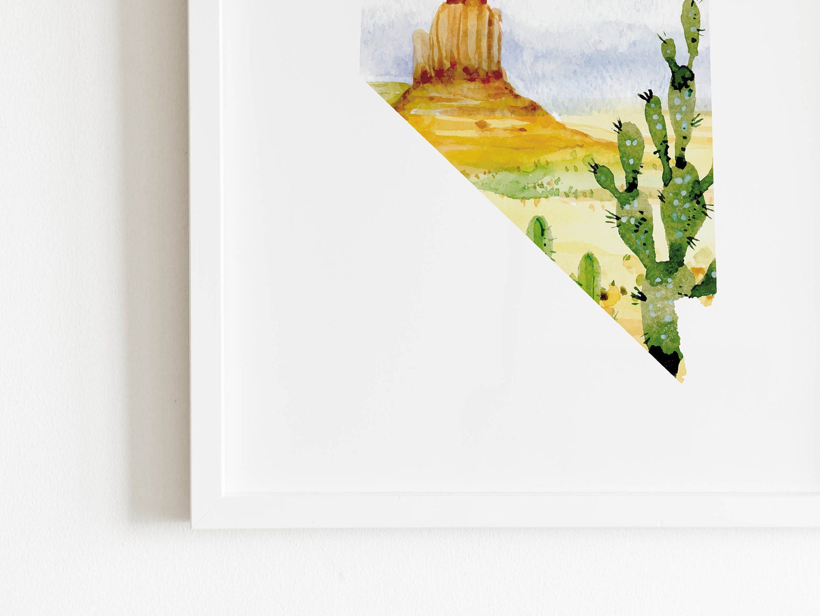 Nevada State Art Watercolor Print Nevada Watercolor Painting | Etsy