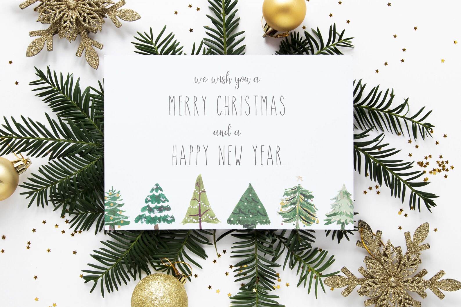 Christmas Tree Holiday Card Printable Christmas Card | Etsy