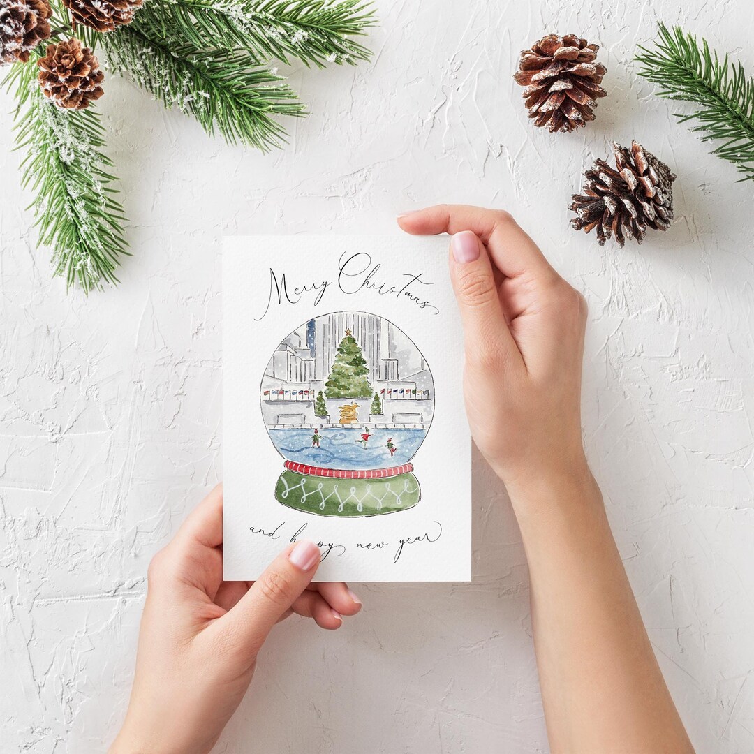 Christmas New York City Holiday Card, Printable Holiday Card ...
