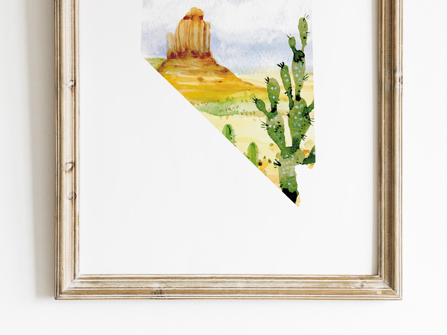 Nevada State Art Watercolor Print Nevada Watercolor Painting | Etsy