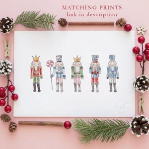 Cute Nutcracker Christmas Gift Tags, Set of Holiday Tags, Watercolor ...