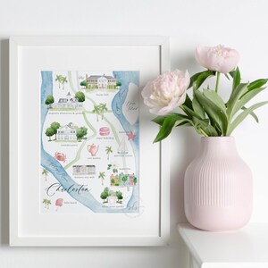 Charleston South Carolina Map Print, Illustrated City Map, Charleston ...