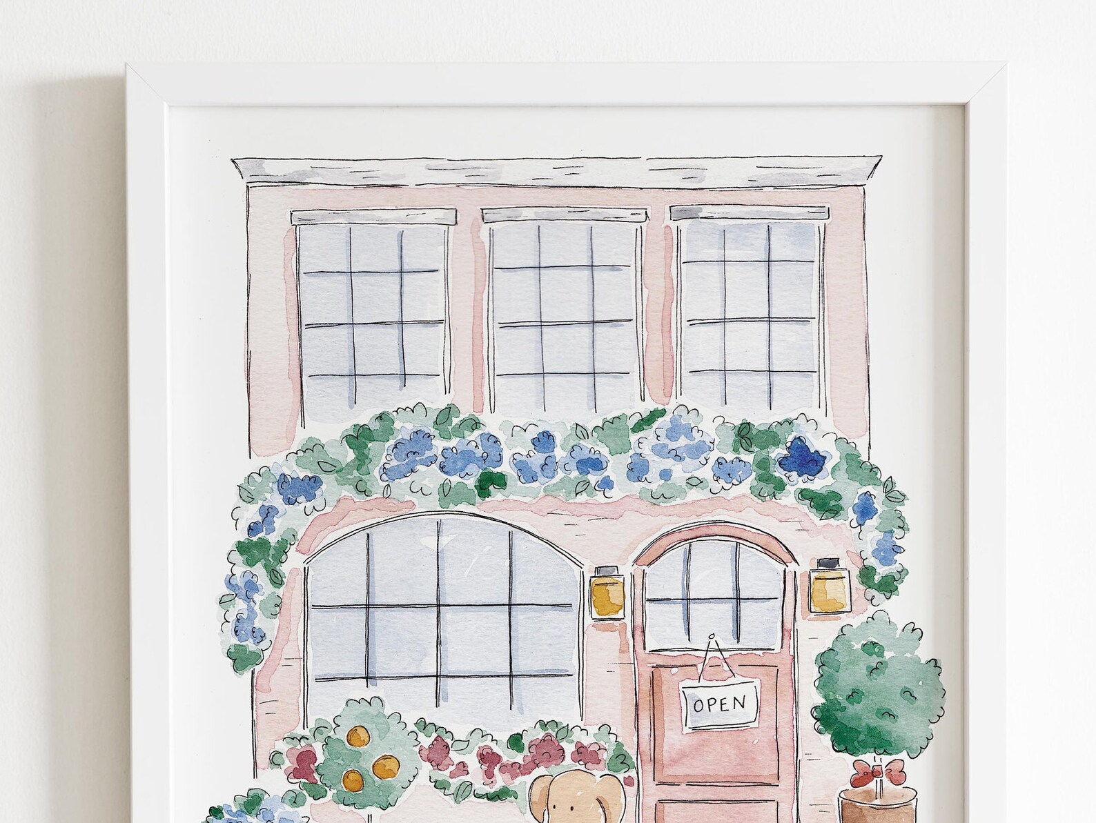 Watercolor Flower Shop Spring Decor Spring Floral Art Print - Etsy