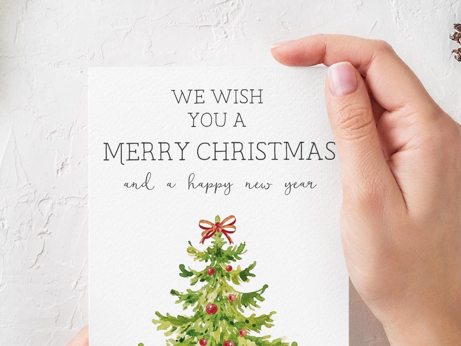 Printable Christmas Tree Card Printable Holiday Card | Etsy