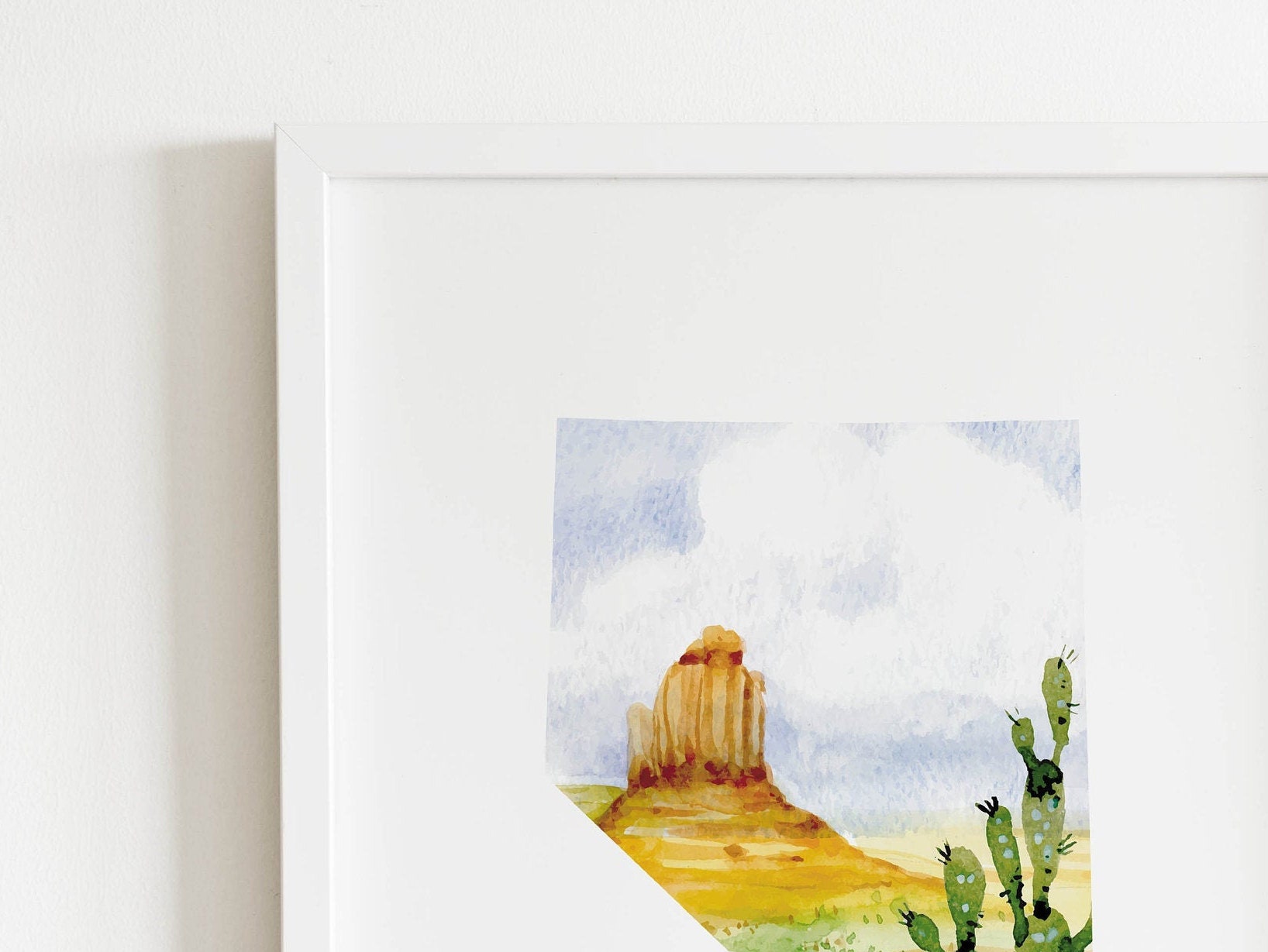 Nevada State Art Watercolor Print Nevada Watercolor Painting | Etsy